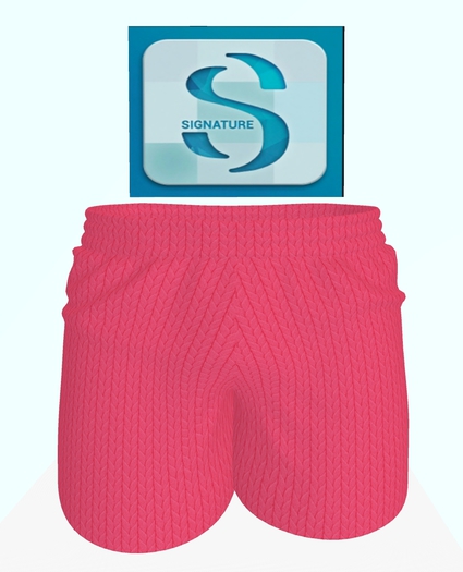 Second Life Marketplace - MERC - SHORTS - PINK - BANANA KNIT ...
