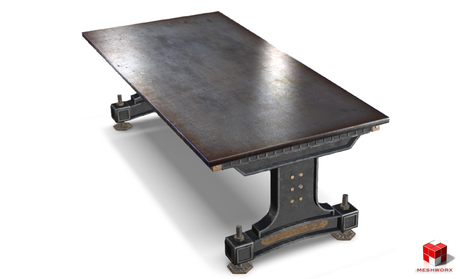 Second Life Marketplace - MESHWORX~FATPACK~Detroit Desk Table & Props