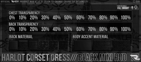 Second Life Marketplace - Razor/// Harlot Corset Dress DEMO