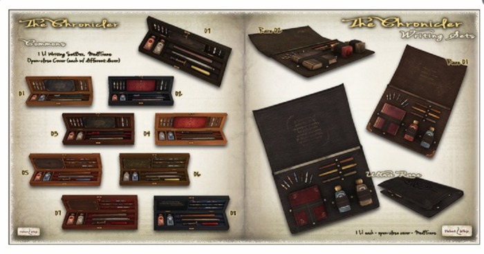 Second Life Marketplace - [V/W] The Chronicler Writing Set 01 RARE