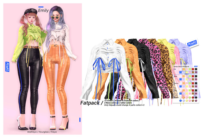 Second Life Marketplace - MIWAS / Emily Shirt #Fatpack / SAVE 60%