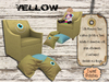Second Life Marketplace - Little Monsters Chair for Kids & Teens - Yellow