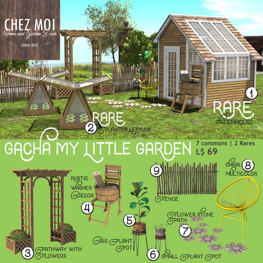 Second Life Marketplace - GACHA - Chair Little Garden * CHEZ MOI