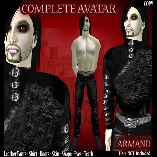 Second Life Marketplace - [NF] - COMPLETE AVATAR - Armand - Gothic ...