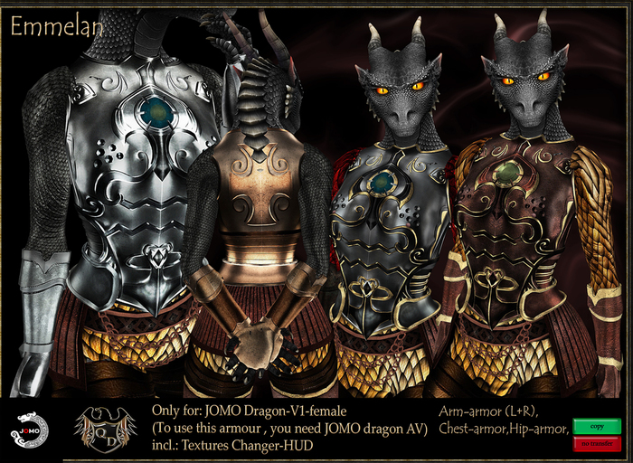 Second Life Marketplace - Chest/Hip/Arm-armor "Emmelan"