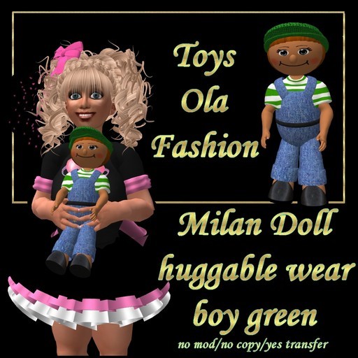 Second Life Marketplace - Milan Doll,toys,huggable wear(green)(K)