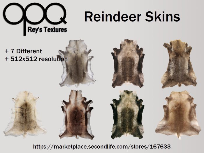 Second Life Marketplace - 7 animal skin textures for rugs etc. - Rey's ...