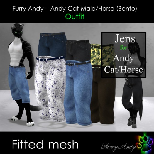 Second Life Marketplace - DEMO - Furry Andy - Jens for Andy Cat/Horse male