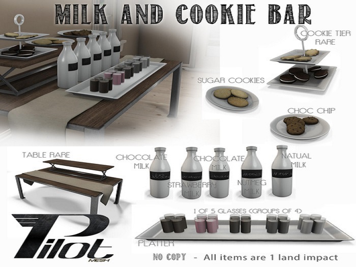 Second Life Marketplace - PILOT - Candy Bar Table [Black] BOX RARE