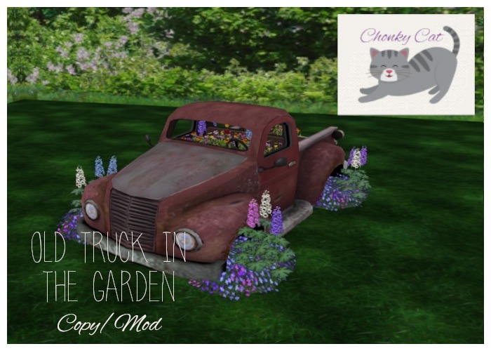 Second Life Marketplace - ~Chonky Cat~Old Truck in the Garden