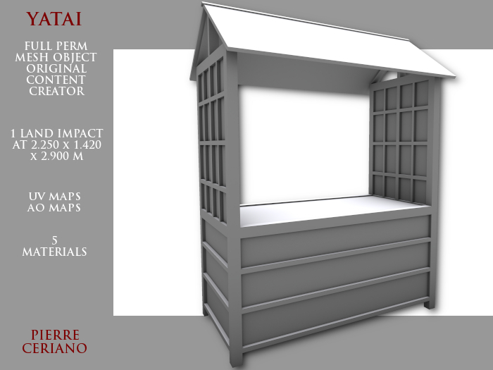 Second Life Marketplace - Japanese Yatai shop - 1 LI - FULL PERMS Mesh