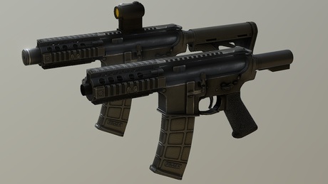 Second Life Marketplace - AR SBR PDW Scripted Full Perm Assault Handgun