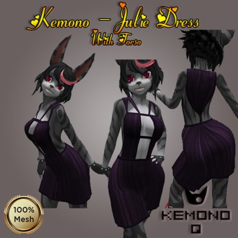Second Life Marketplace - [Kemono] Lydie Dress Red