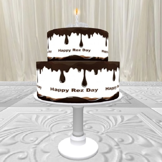 Second Life Marketplace - Happy Rez Day Chocolate Cake