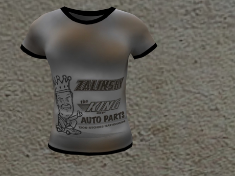 Second Life Marketplace - men's Zalinsky's auto parts T-shirt box