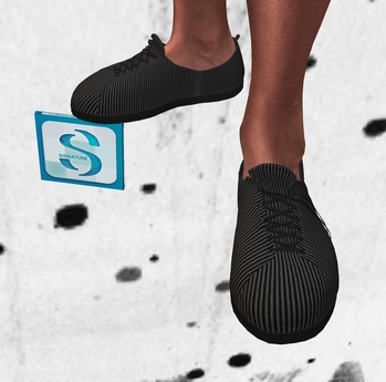 Second Life Marketplace - MERC - SHOES - CASUAL LACED - BLACK CORDUROY ...