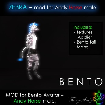 Second Life Marketplace - Furry Andy - Mod for avatar - Andy Horse Male ...
