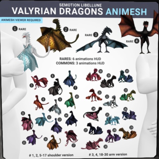 Second Life Marketplace - SEmotion Libellune Valyrian Dragons #25
