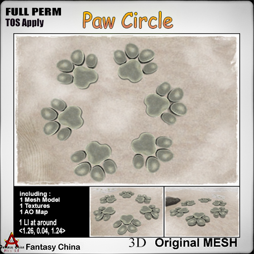 Second Life Marketplace - FC- FP Mesh Paw Circle