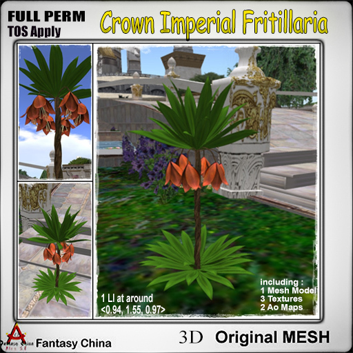 Second Life Marketplace - FC- FP Mesh Crown Imperial Fritillaria