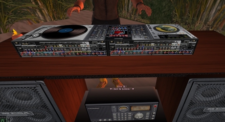 Second Life Marketplace - Wearable DJ decks - put your stream in obj desc.