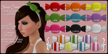 Second Life Marketplace - {Mango Cheeks} Candy Headband: Lemon