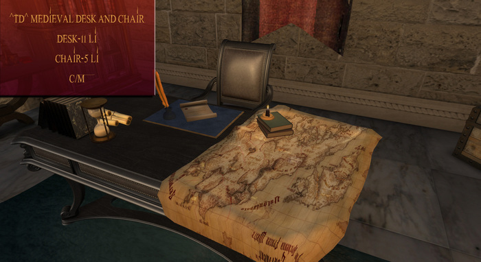 Second Life Marketplace - ^TD^Medieval Desk Set
