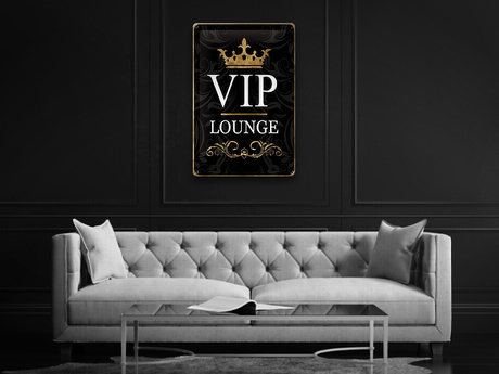 Second Life Marketplace - VIP LOUNGE | Metal Style Wall Sign