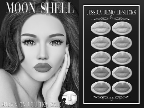 Second Life Marketplace - Moon Shell DEMO Jessica Lipsticks Applier LeLutka