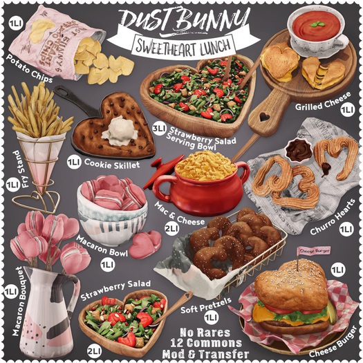 Second Life Marketplace - dust bunny . sweetheart lunch . strawberry salad