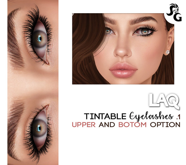 Second Life Marketplace - ::SG:: LAQLash 1 TINTABLE LASHES FOR LAQ Heads