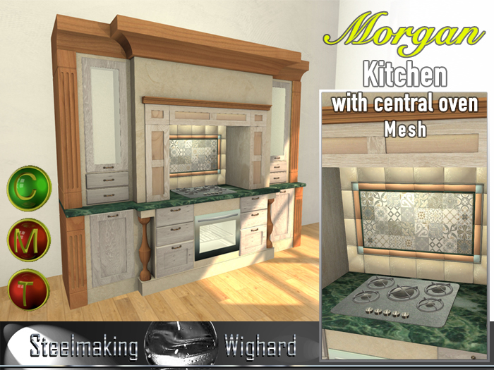 Second Life Marketplace - Morgan - Kitchen with central oven