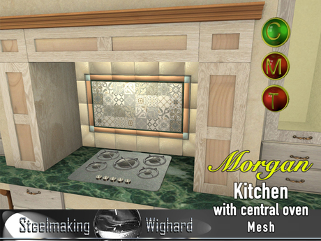 Second Life Marketplace - Morgan - Kitchen with central oven