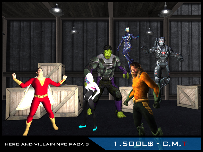Second Life Marketplace - Hero and Villain NPCS Pack 3
