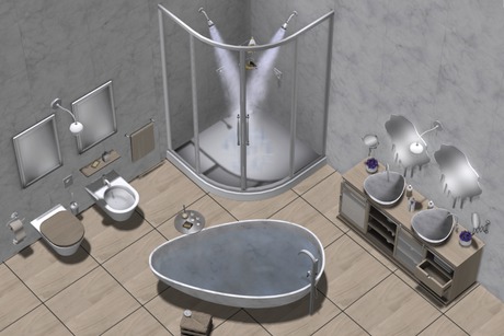 Second Life Marketplace - F011 Bathroom Aqua Viva - PG -117 animations