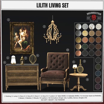 Second Life Marketplace - [IK] Lilith Living Set - 05. Deco C - COMMON