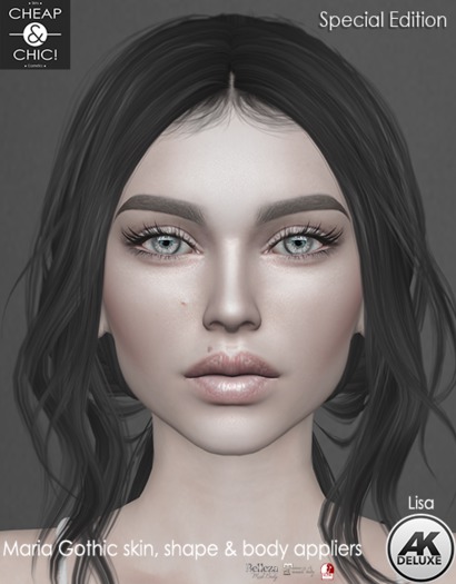 Second Life Marketplace - Cheap & Chic! Maria Gothic skin applier - AK ...