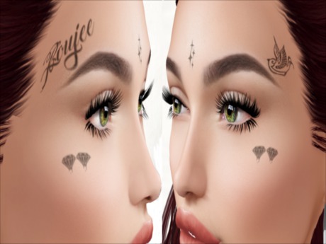 Second Life Marketplace - :.TUNECHI INC.: Boujee Face Tattoo