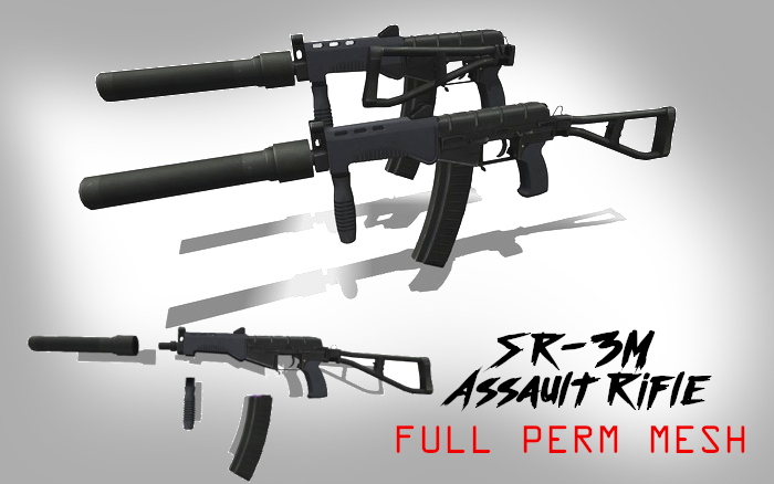 Second Life Marketplace - *The Collective* SR-3M 7.62mm Full-Perm Mesh ...