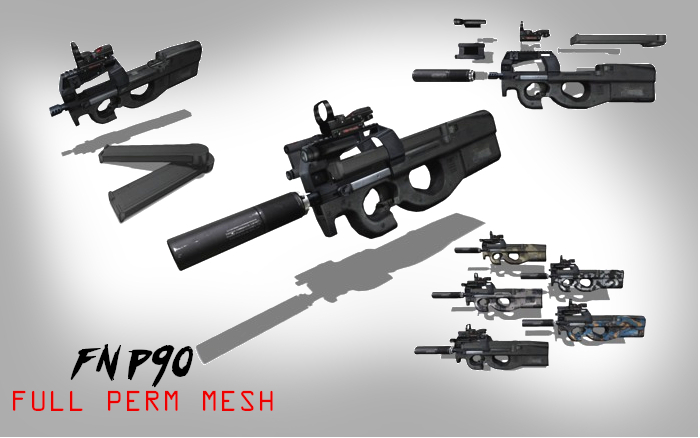 Second Life Marketplace - *The Collective* FN P90 SMG 5.56mm Full-Perm Mesh