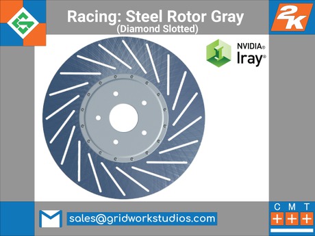 Second Life Marketplace - Racing: Rotor Steel Gray(Diamond Slotted)