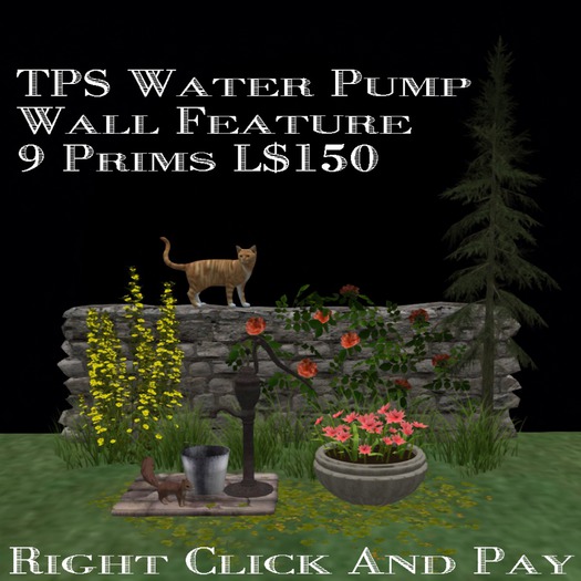 Second Life Marketplace - TPS water pump/wall feature 9 prim C/M