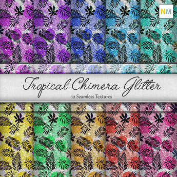 Second Life Marketplace - Tropical Chimera Glitter 10 Seamless Textures NM