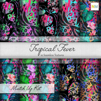 Second Life Marketplace - Tropical Fever Matchup Kit 10 Seamless ...