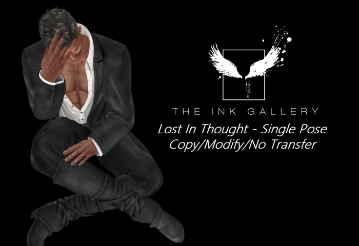 Second Life Marketplace - Ink Gallery Lost in Thought - Single Pose