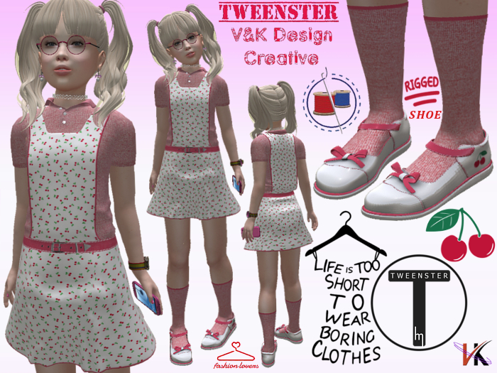 Second Life Marketplace - V&K Design Tweenster cherry Summer complete ...
