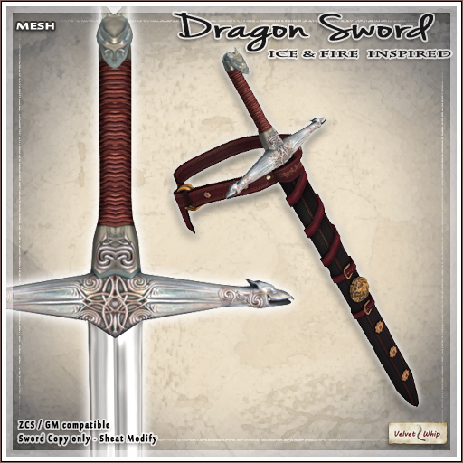 Second Life Marketplace - [V/W] Dragon Sword - ZCS/GM Game of Thrones ...