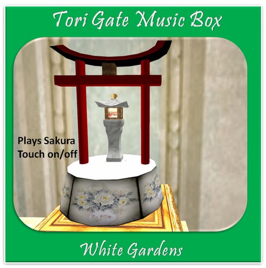 Second Life Marketplace - Tori Gate Music Box - White Gardens