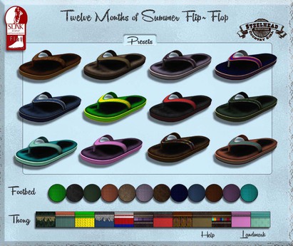 Second Life Marketplace - Unrigged Fit Women's Flip Flops (DEMO)