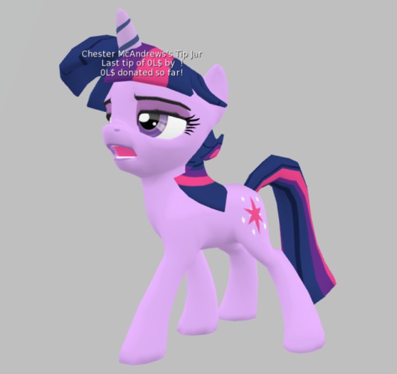 Second Life Marketplace - CMA Mesh Tip Jar Twilight Sparkle 01